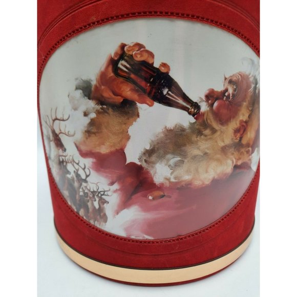 Coca Cola | Holiday | Vintage 99s Coca Cola Red Felt Ice Bucket Wsanta ...